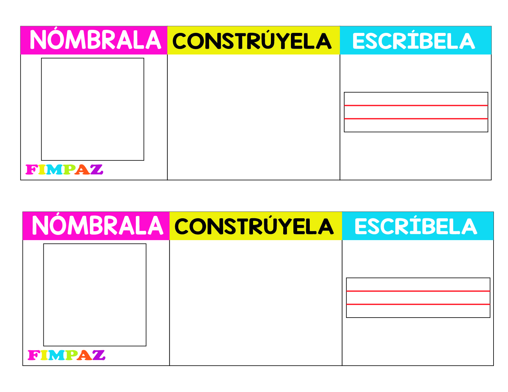 CONSTRUIR PALABRAS CON SILABAS FIMPAZ INTELIGENCIA LINGÜÍSTICA