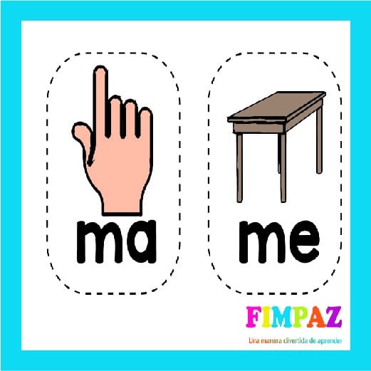 MEMORAMA DE SÍLABAS PARA IMPRIMIR EN PDF